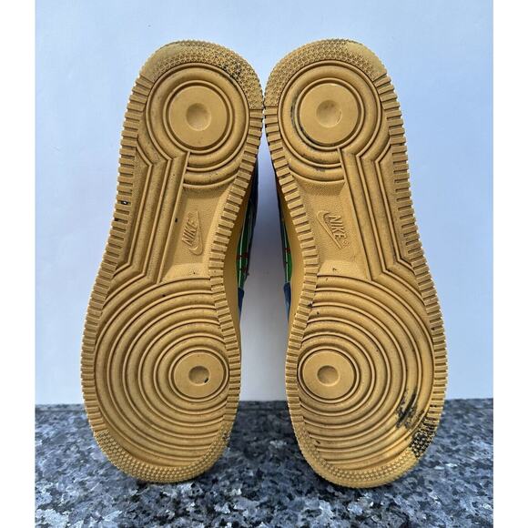 Nike | Shoes | Blue Yellow Dripping Blood Swoosh Custom Nike Air Force ...